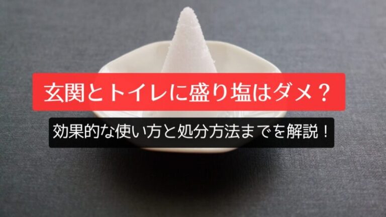 玄関とトイレに盛り塩はダメ？効果的な使い方と処分方法までを解説！ | トレポータ